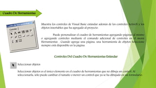 Herramientas de control en Visual Studio | PPTX
