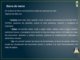 Herramientas de calc | ODP