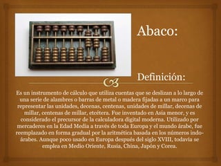 Herramientas de calculo antiguo | PPTX