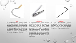 HERRAMIENTAS DE CORTE: TIPOS, DEFINICIÓN Y PARA QUÉ SIRVEN | PPTX