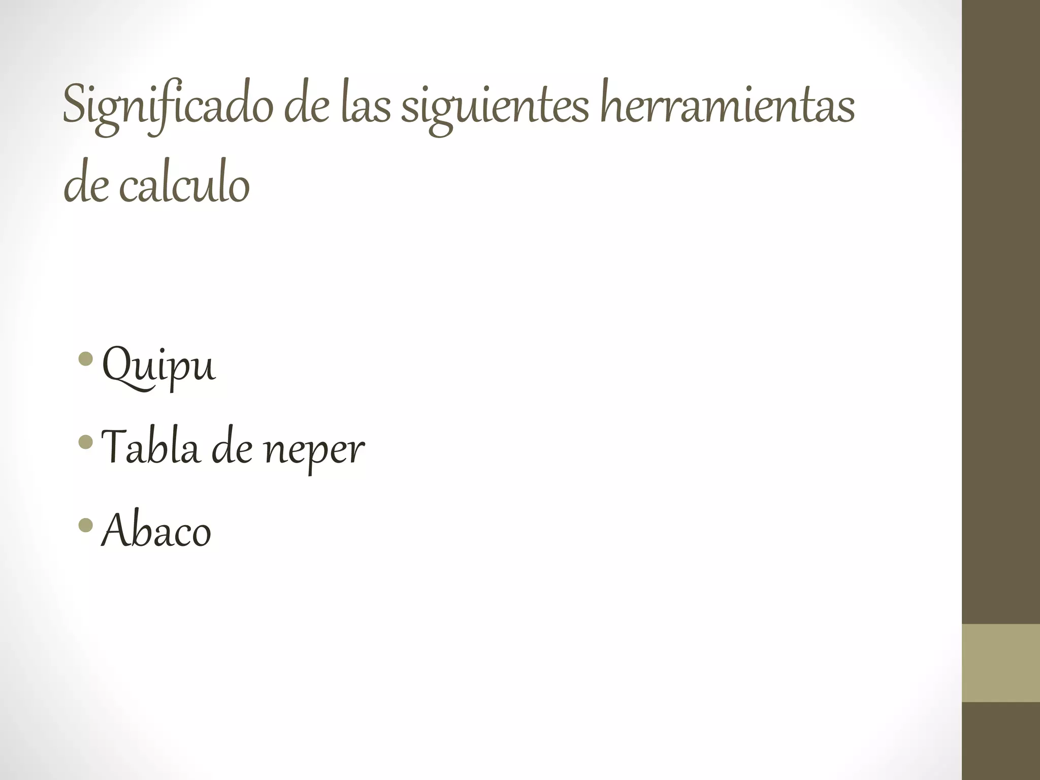 HERRAMIENTAS DEL CALCULO MATEMATICO | PPT