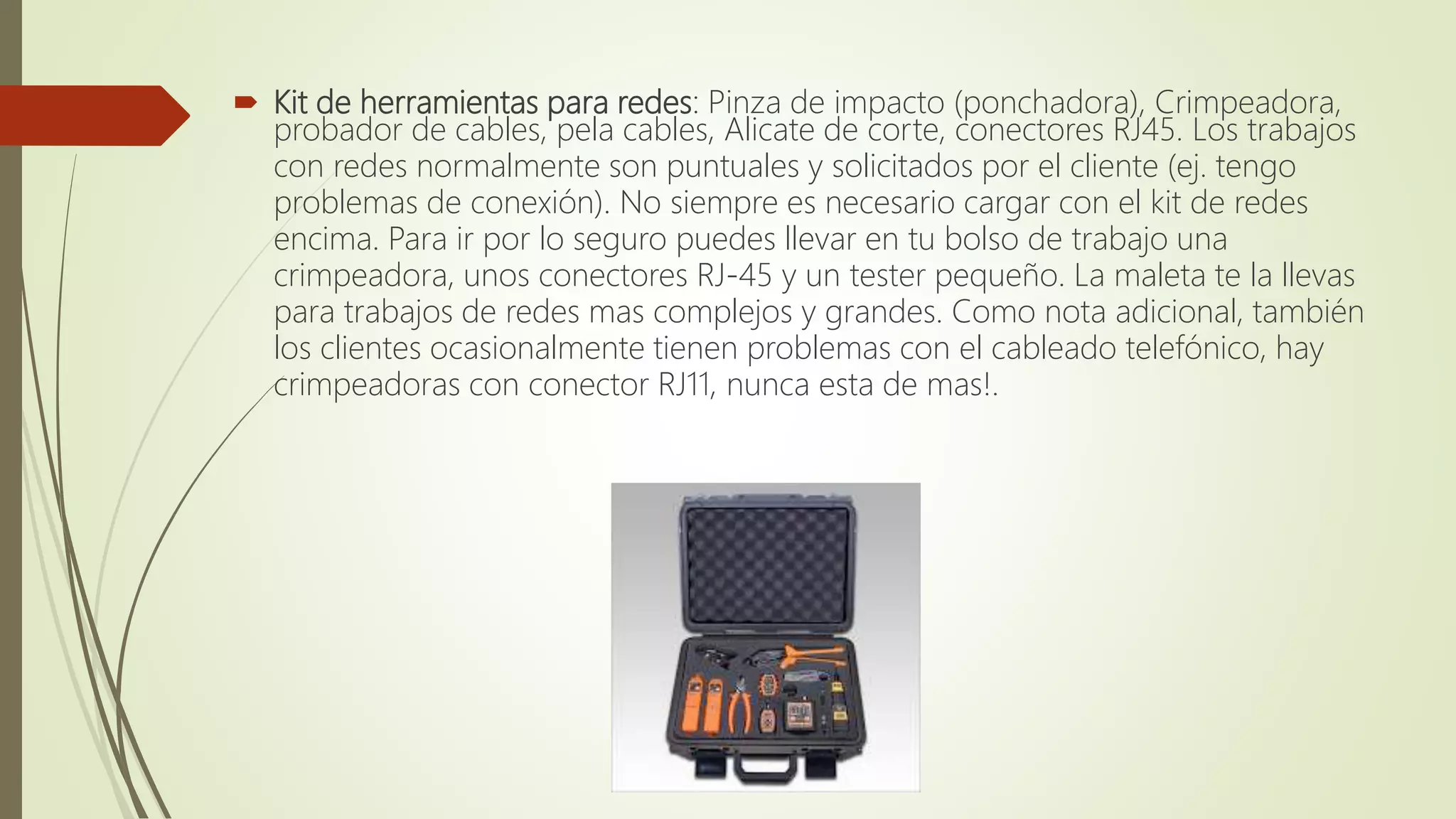 Herramientas que debe tener un tecnico en sistemas | PPTX