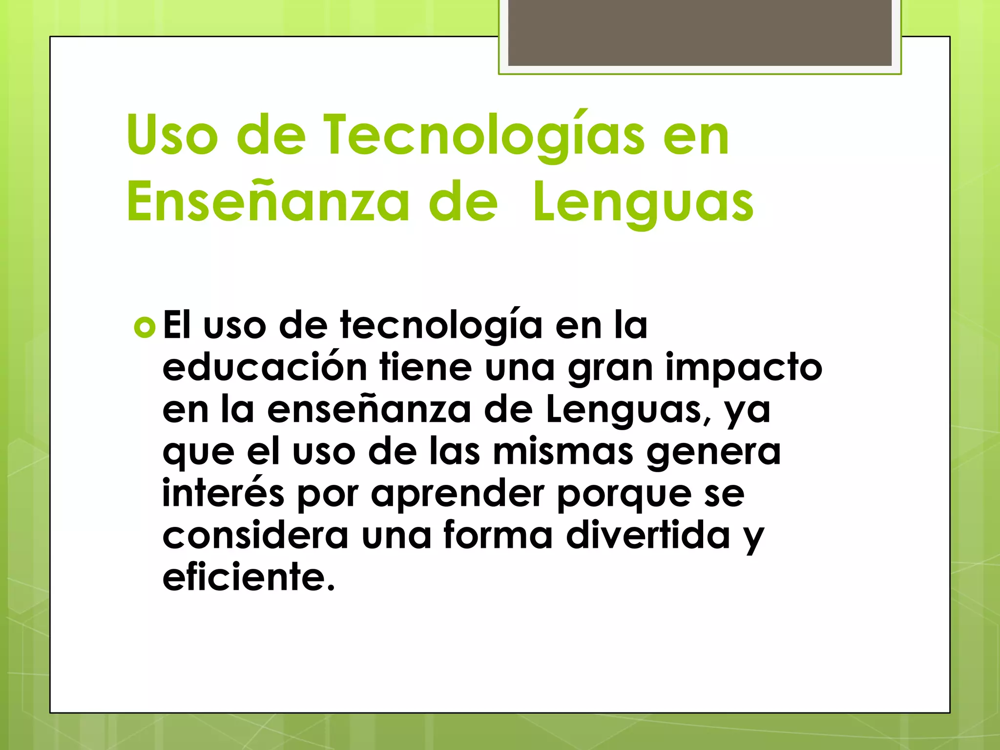 Herramientas útiles para la enseñanza del inglés | PPT | Descarga Gratuita