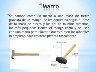 Herramientas y maquinaria Arquitectura | PPTX