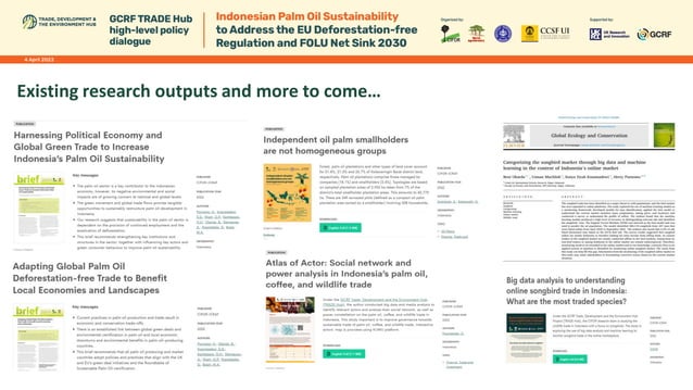 The GCRF Trade, Development and the Environment in Indonesia | PPT