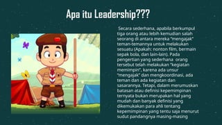 leadership scout management by indonesian scouting | PPT
