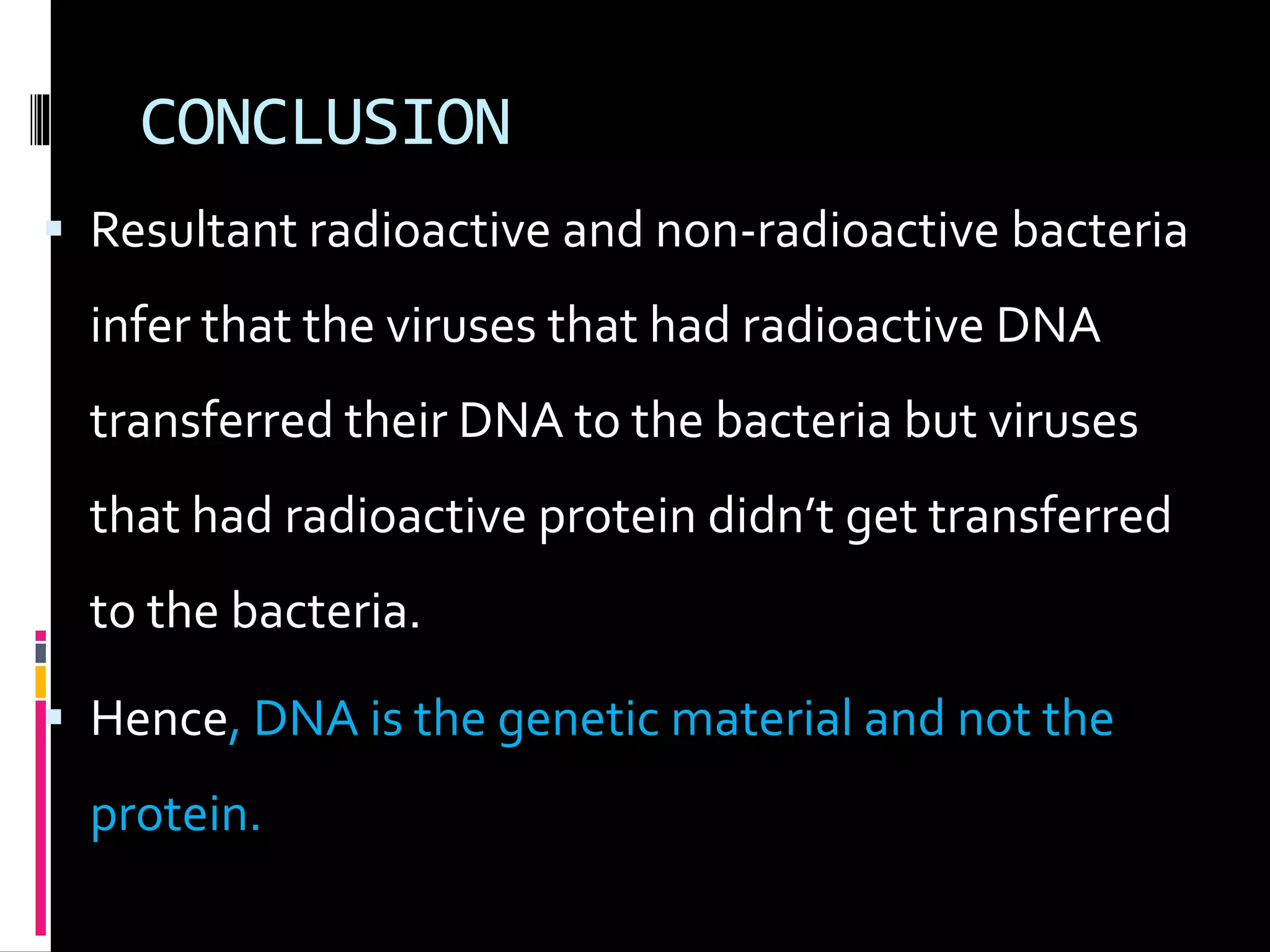 Hershey and chase experiment-the blender experiment | PPTX