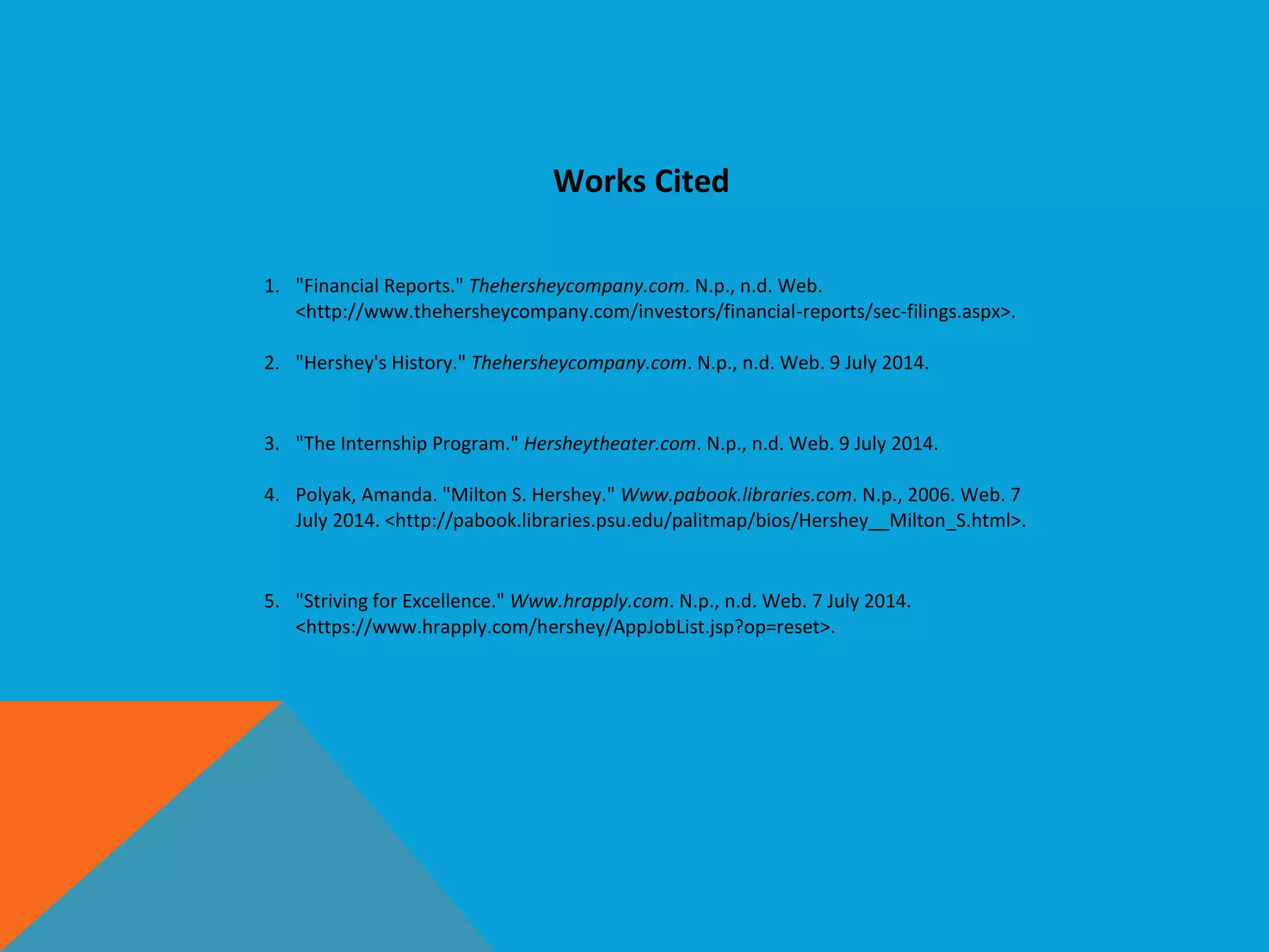 Hershey Company Power Point Presentation | PPTX