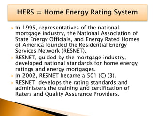 What Is a HERS Rating? | Home Efficiency Santa Fe | PPT