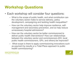 Herts third sector public health workshop older people | PPT