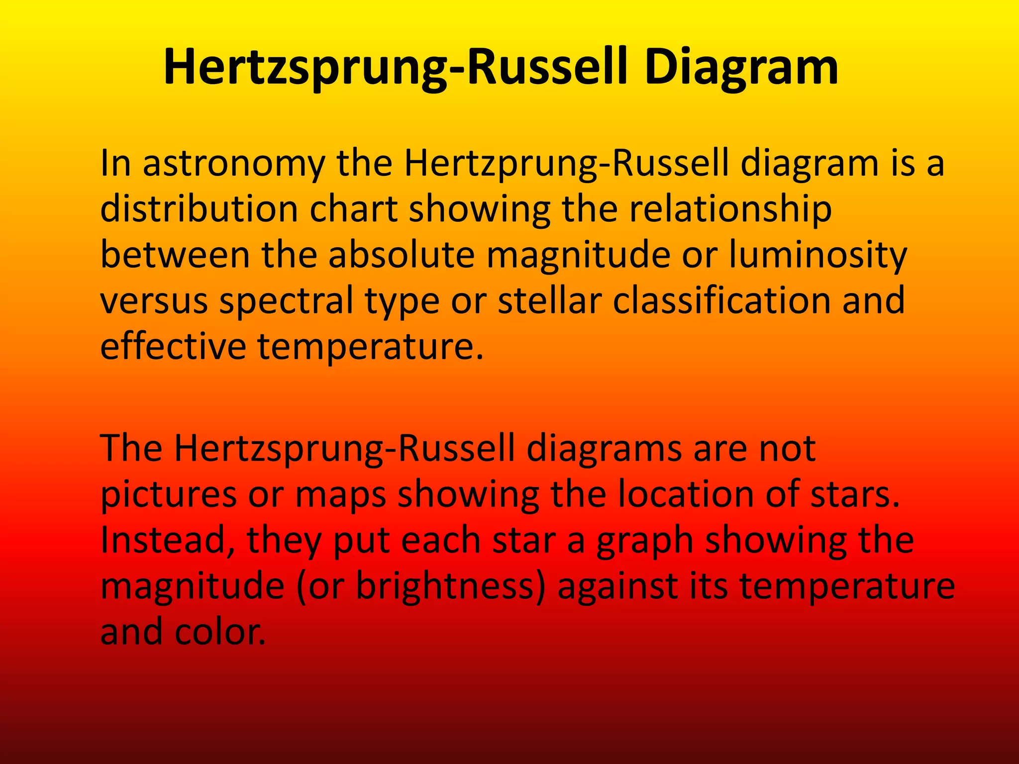 Hertzsprung russel diagram | PPSX