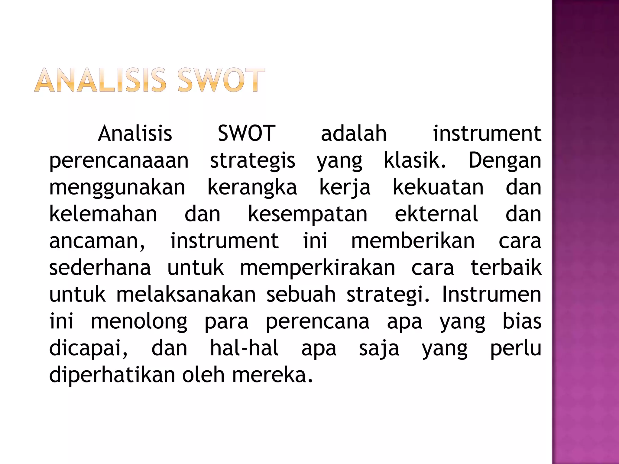 SWOT, SOAR,dan PRA | PPTX