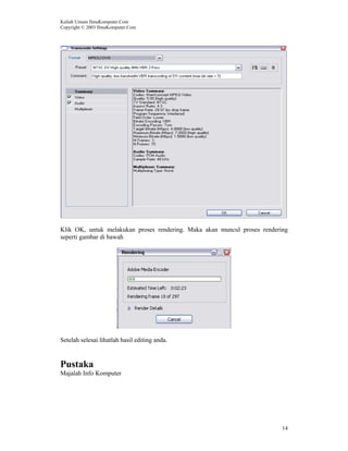 Tutorial Adobe Premier Heryzal premiere | PDF