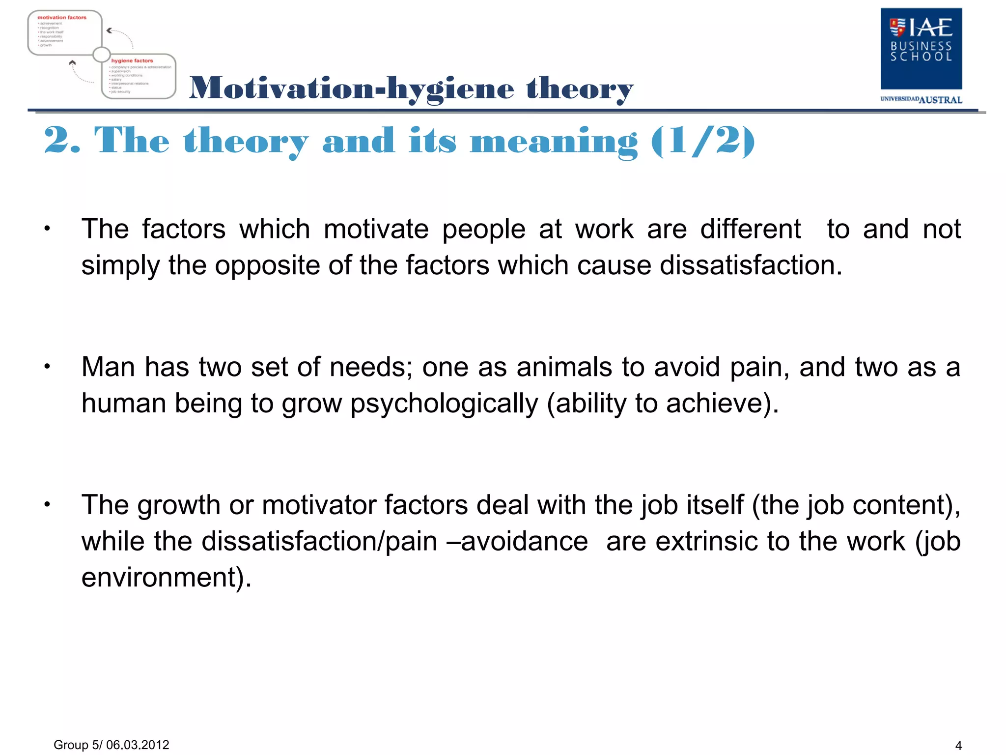 Herzberg motivation theory | PPT