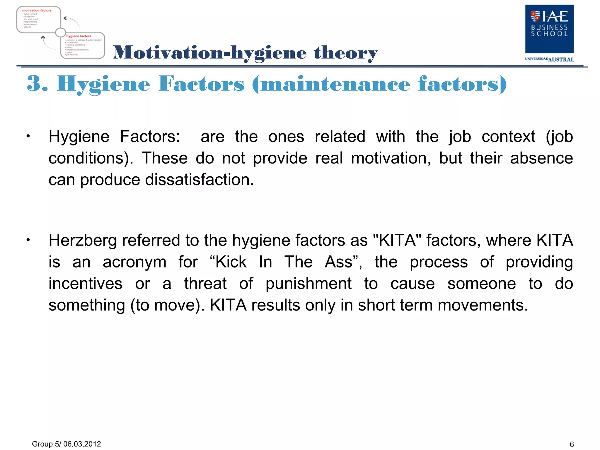 Herzberg motivation theory | PPT