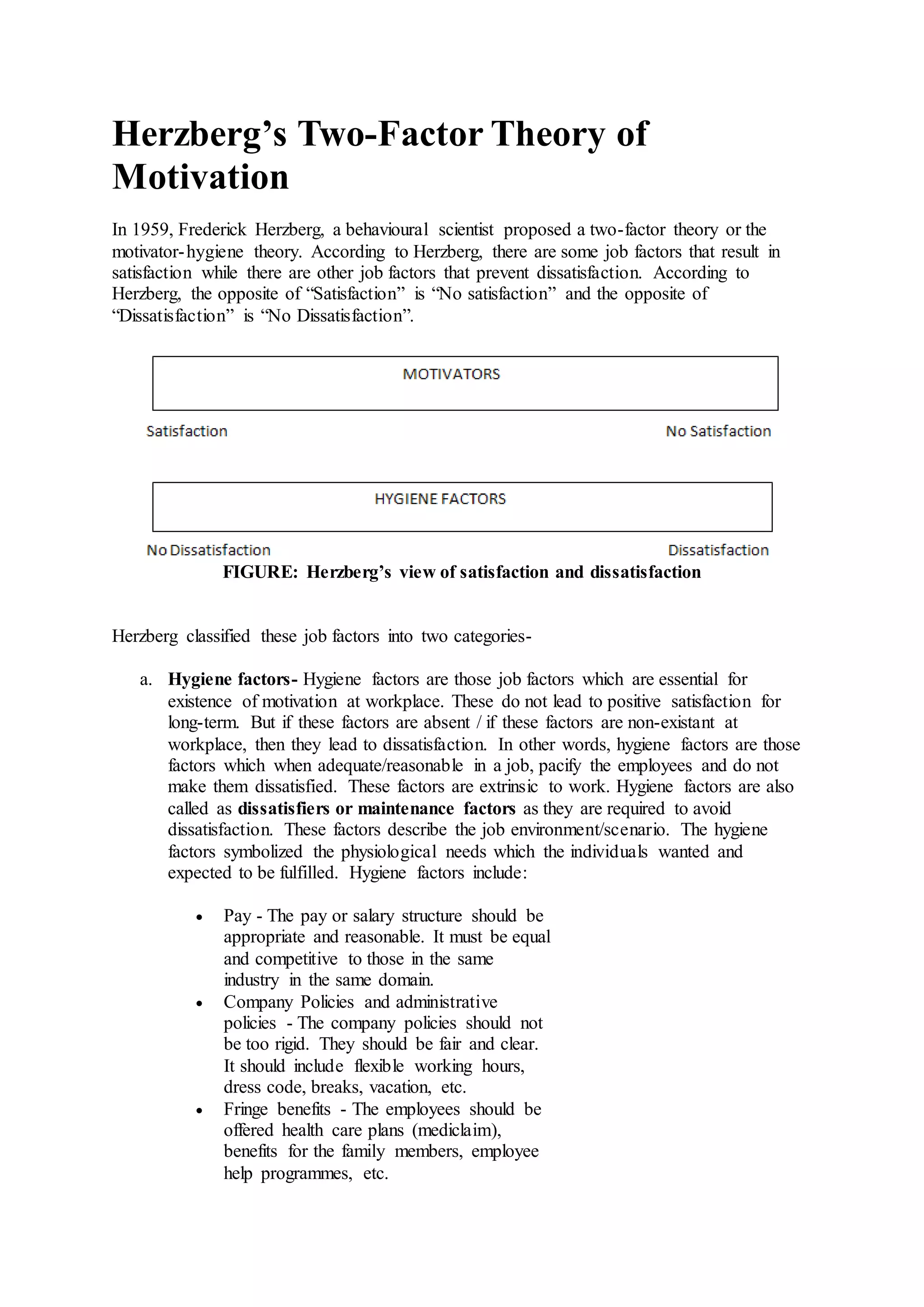 Herzberg's two factor theory | PDF