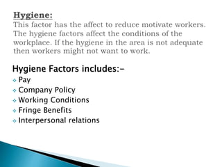 Herzberg two factor theory | PPTX