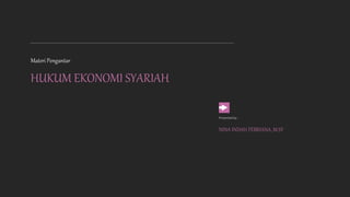 pengantar hukum ekonomi syariah | PPTX