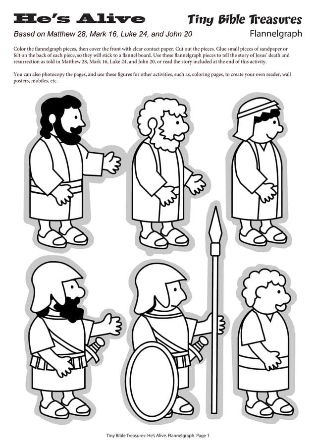 He's alive.flannelgraph b w | PDF | Christianity | Religion & Spirituality