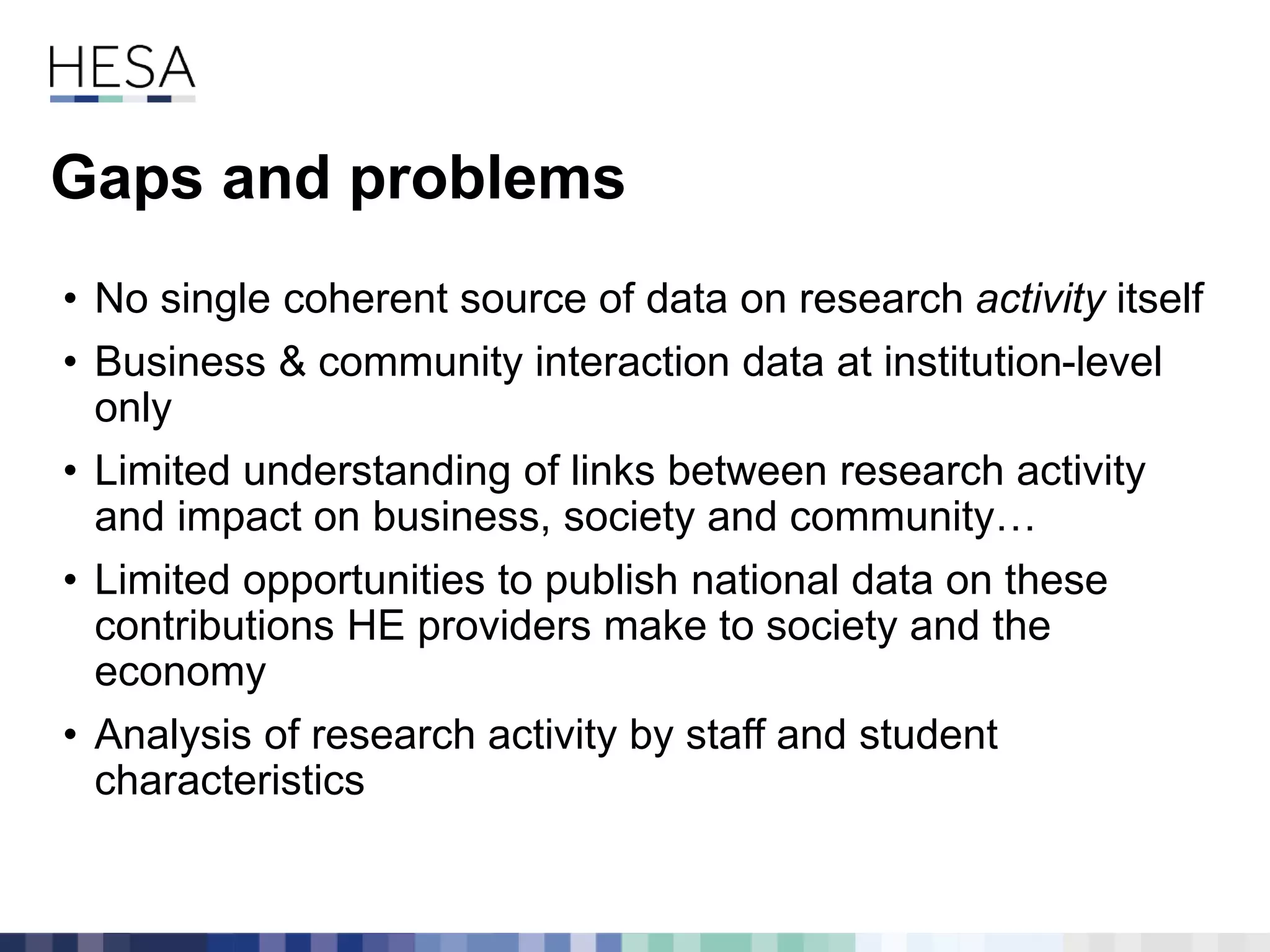HESA data, describing research activity and #REF2021 | PPT