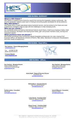 Hes global introduction 2013 | PDF