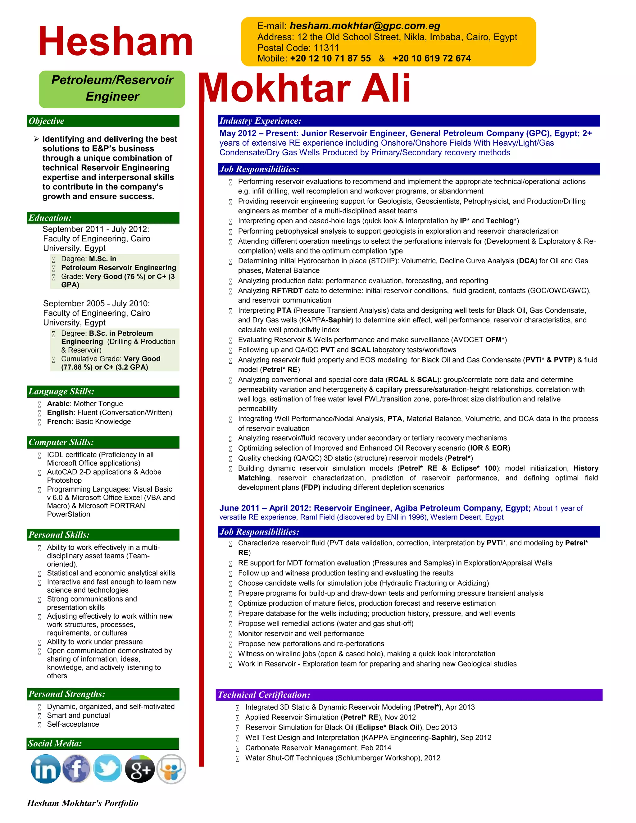 Hesham portfolio new | PDF