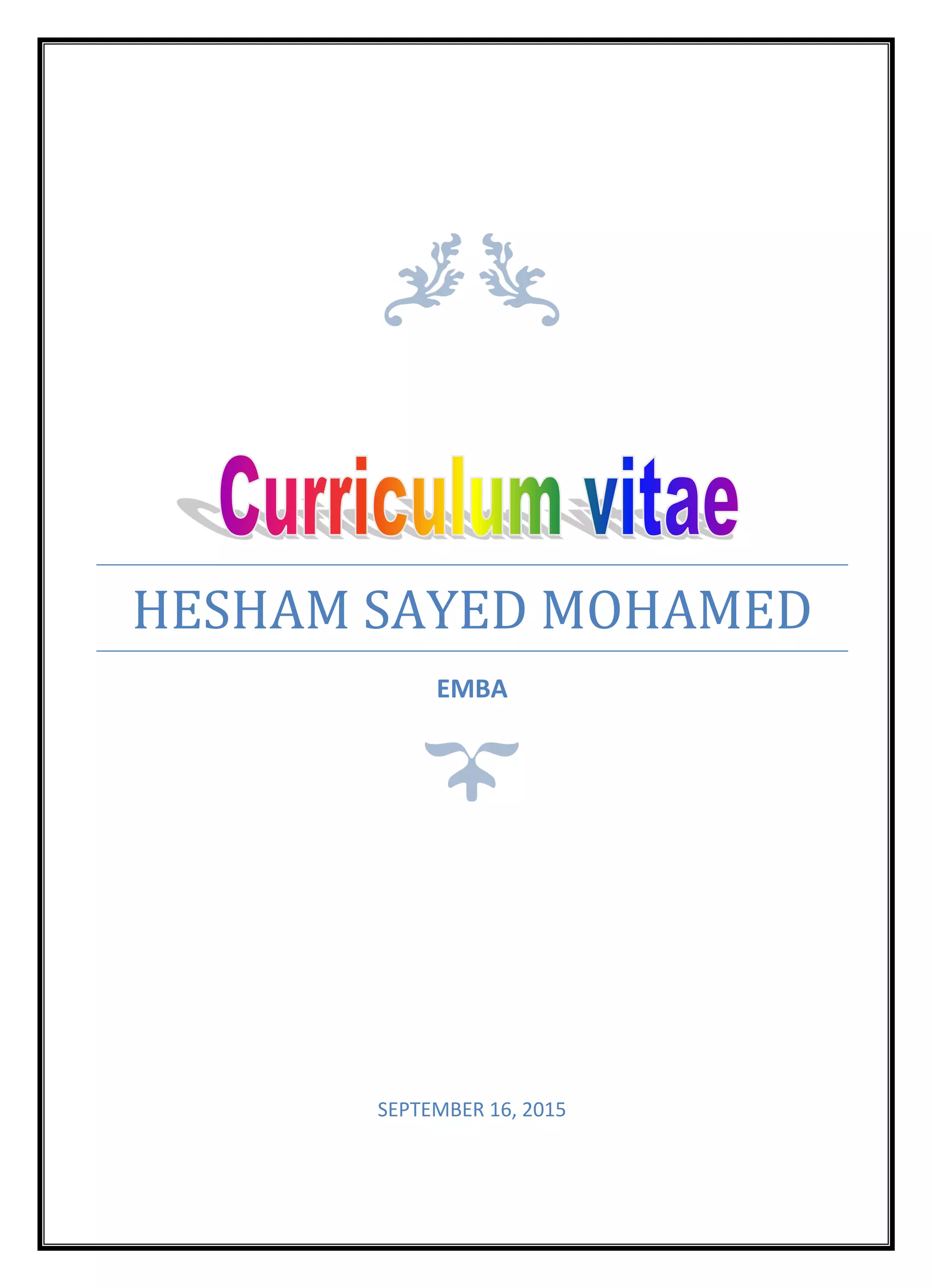 Hesham sayed ..sales dirctor | PDF
