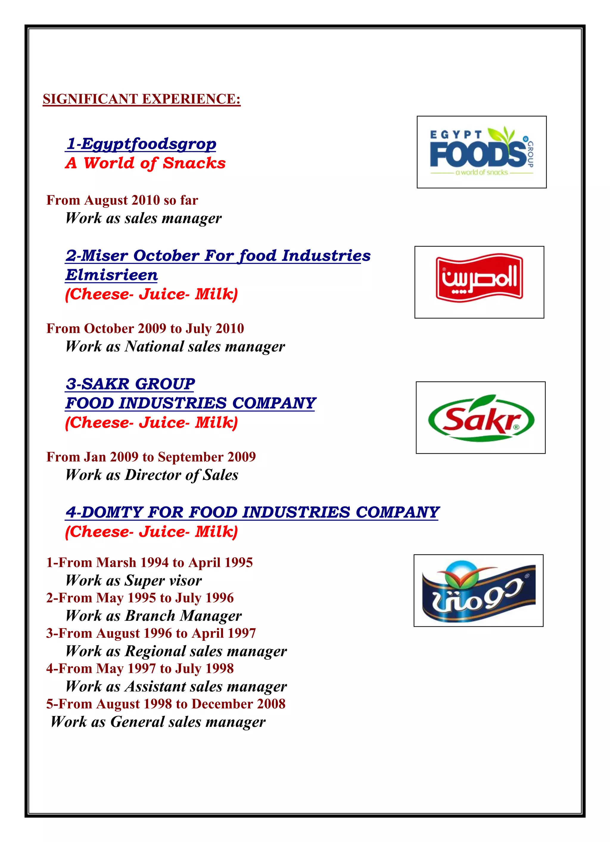 Hesham sayed ..sales dirctor | PDF