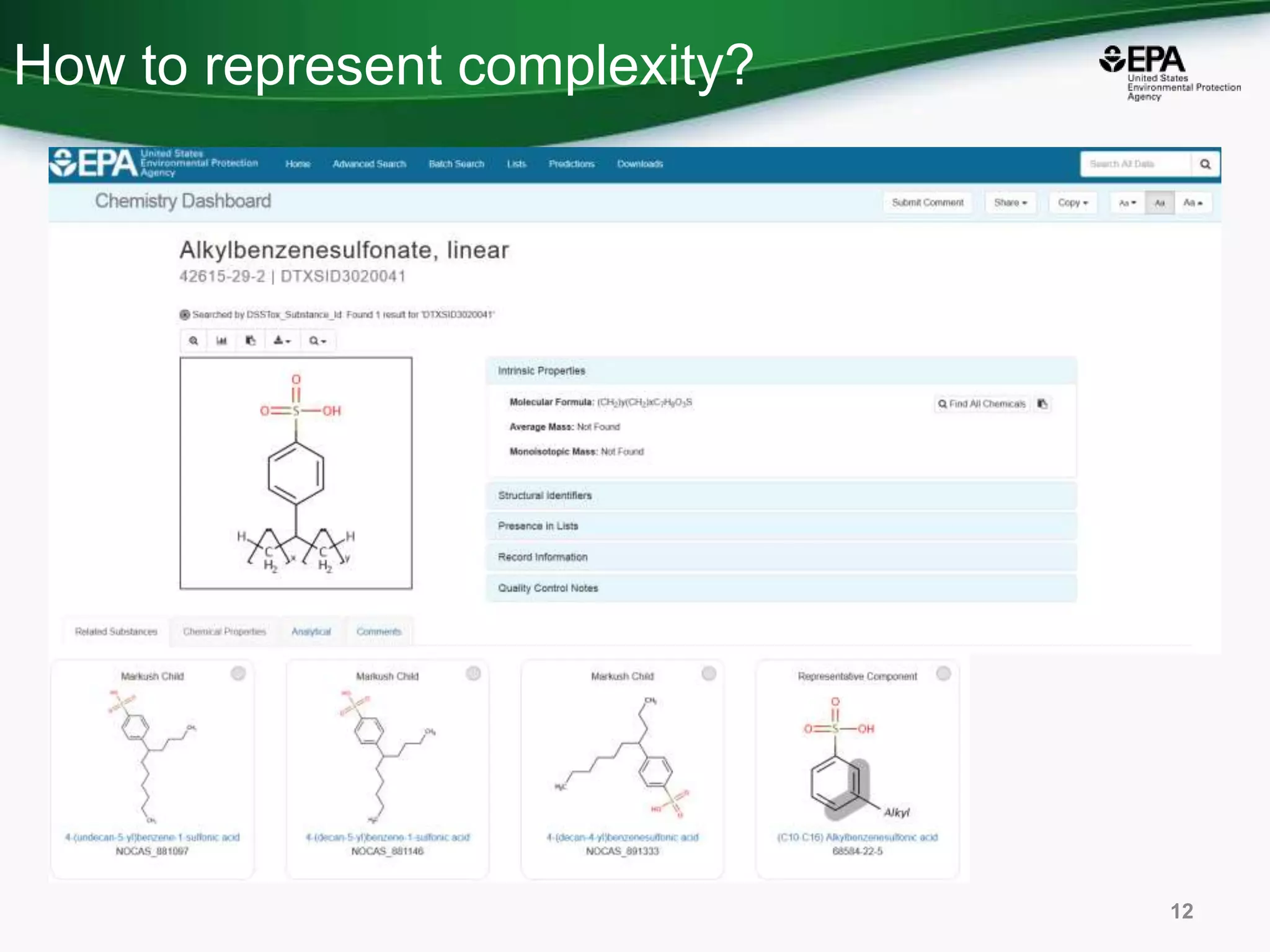 Non-targeted screening to improve substance identity for Chemical ...