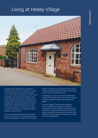 Hesley Village Brochure | PDF | Daycare and Pre-School | Parenting