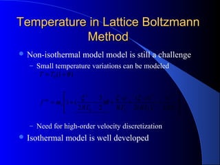 Lattice Boltzmann methhod slides | PPT