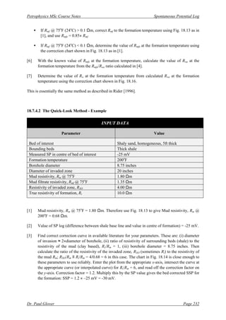 He spontaneous potential log | PDF