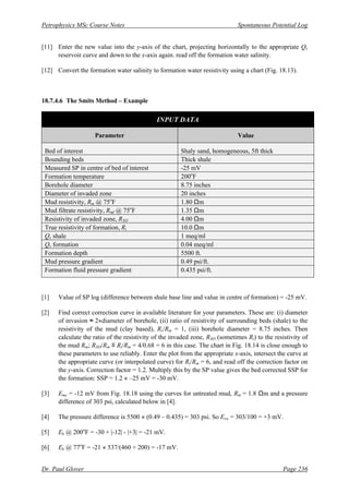 He spontaneous potential log | PDF