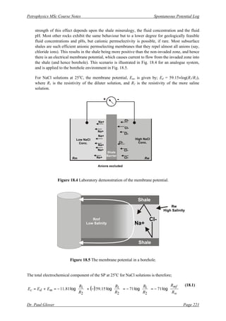 He spontaneous potential log | PDF