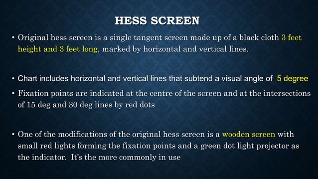 Hess chart, diplopia chart, cover tests | PPTX