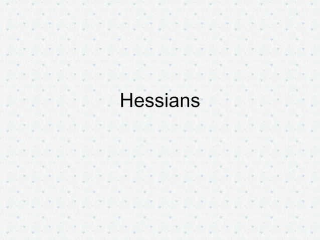 Hessians | PPT