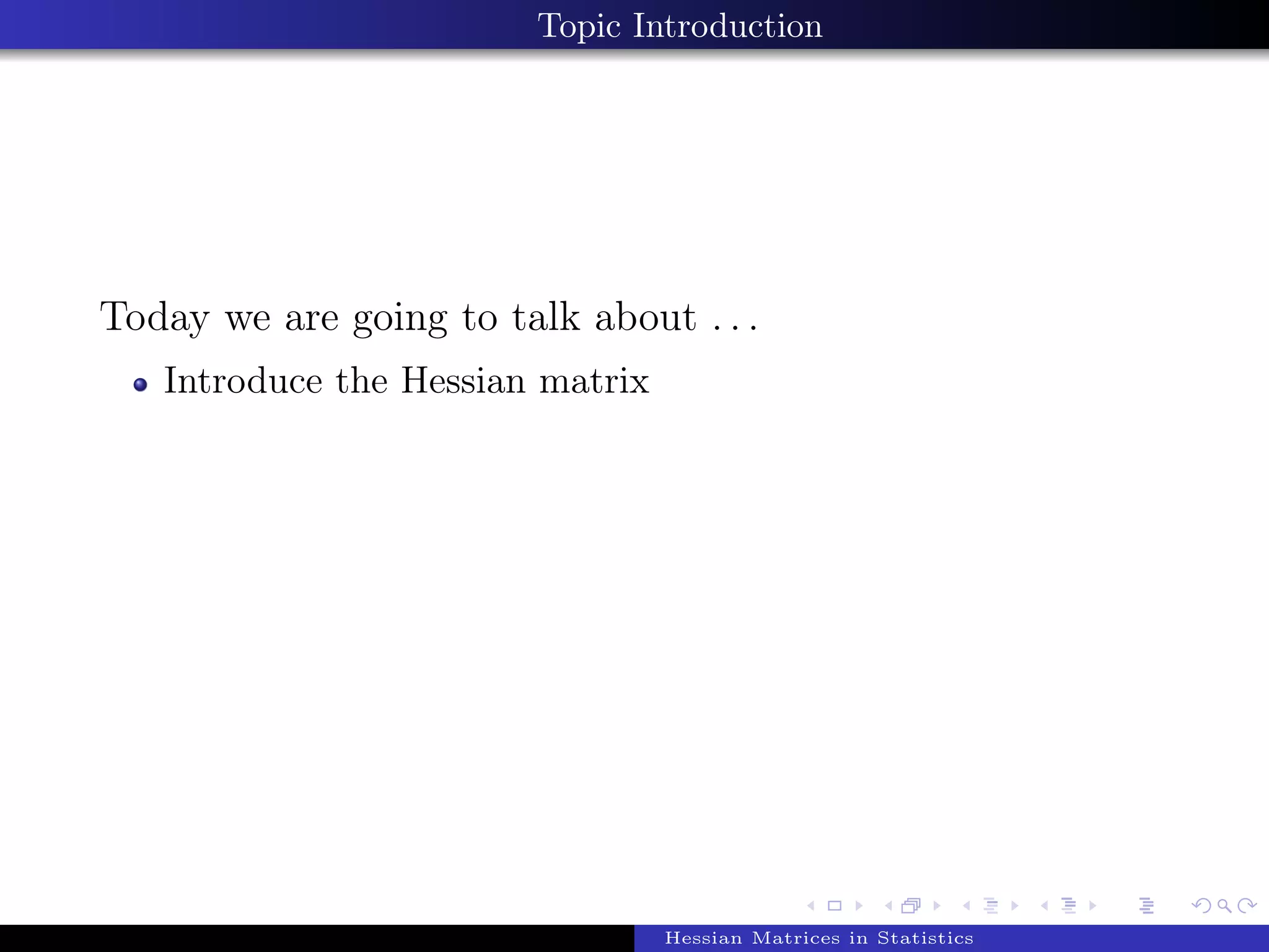 Hessian Matrices in Statistics | PDF
