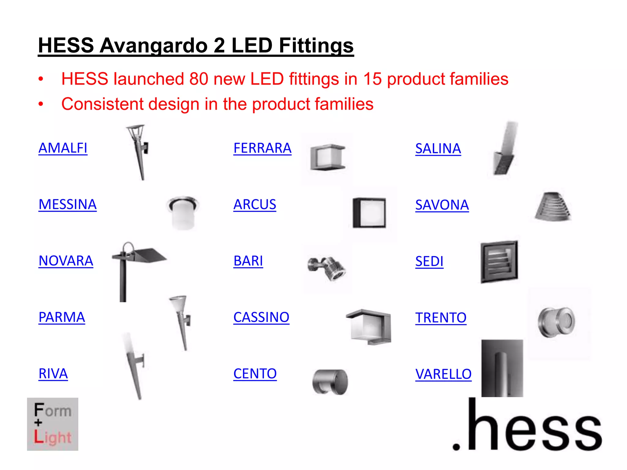 HESS architectural outdoor lighting - a product introduction | PPTX