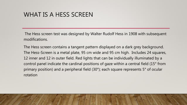 Hess screen test mhr | PPT