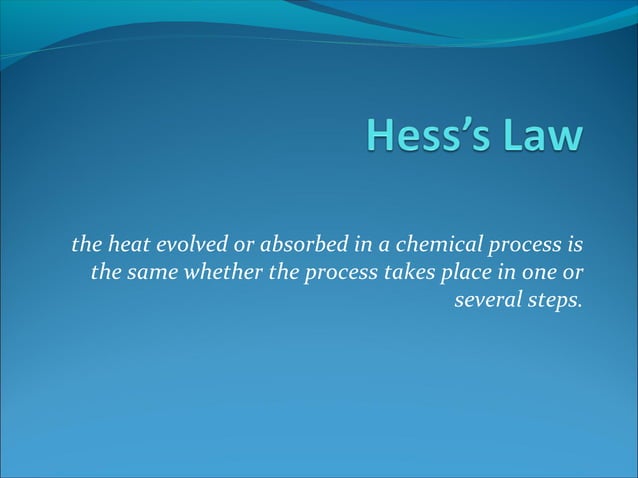 Hess's law | PPT