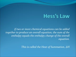 Hess's law | PPT