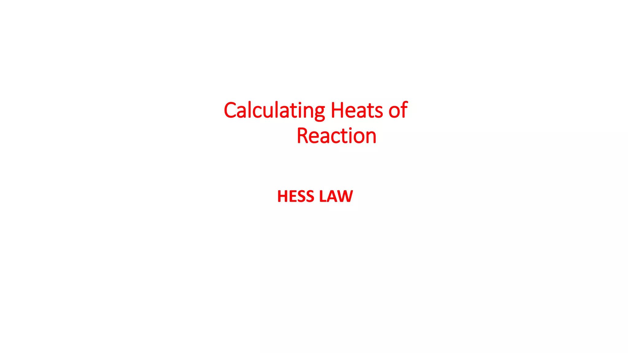Hess's law | PPTX