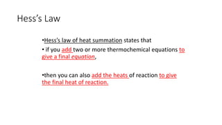 Hess's law | PPTX