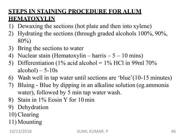 Hematoxylin and Eosin Staining (H& E Staining) | PPTX | Blood Disorders | Diseases and Conditions