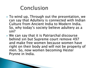 Adultery in Indian Culture | PPTX