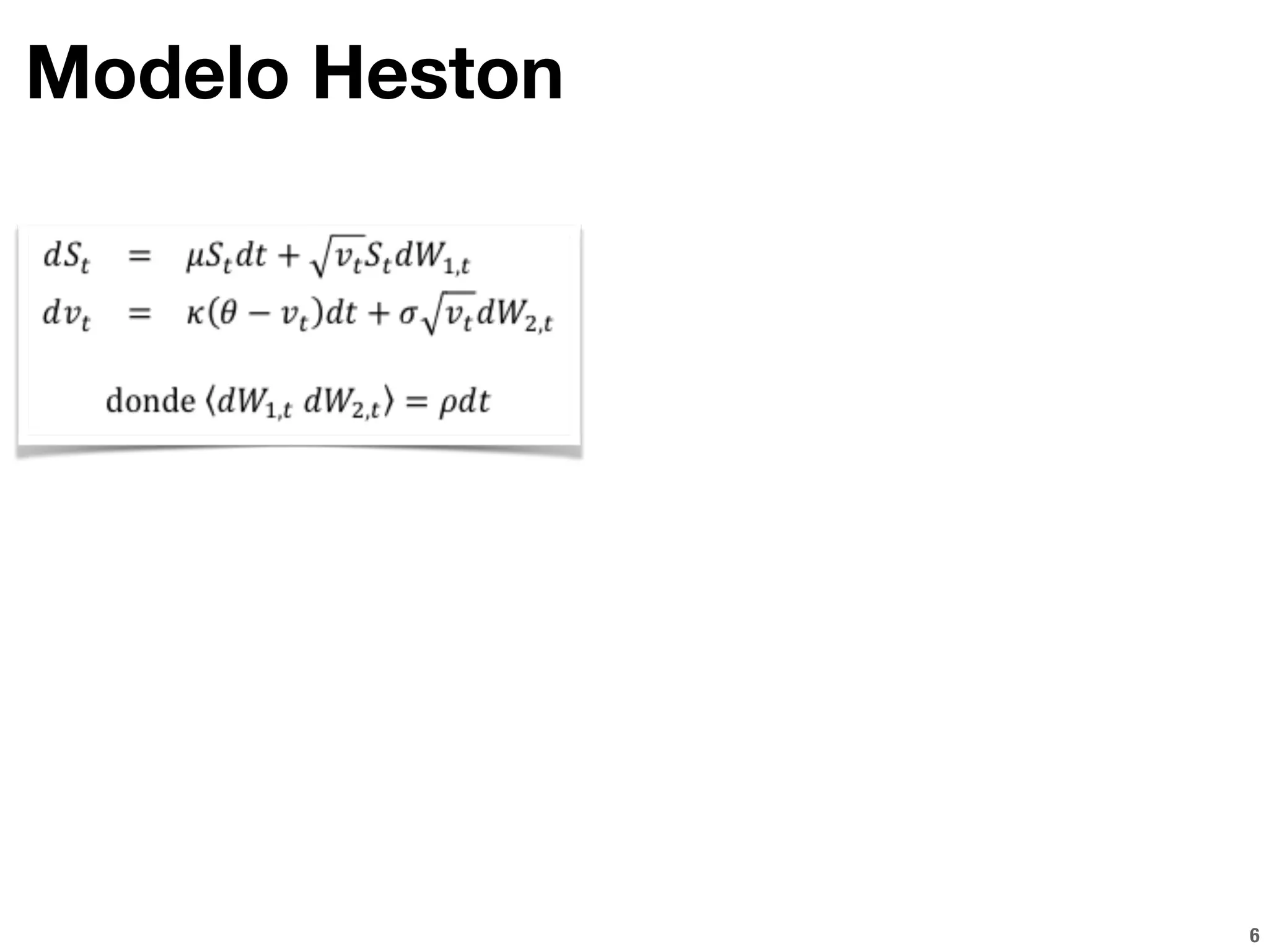Calibración del Modelo Heston usando Evolución Diferencial | PPT