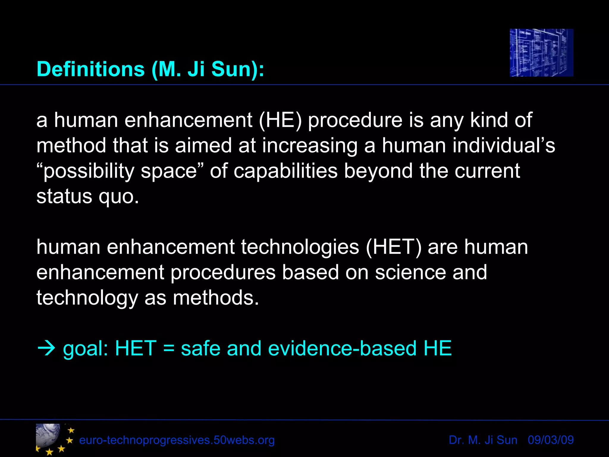 Human Enhancement Technologies | PPT