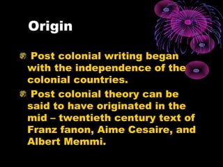 Post colonial : An introduction paper no : 11 ( Post colonial ...