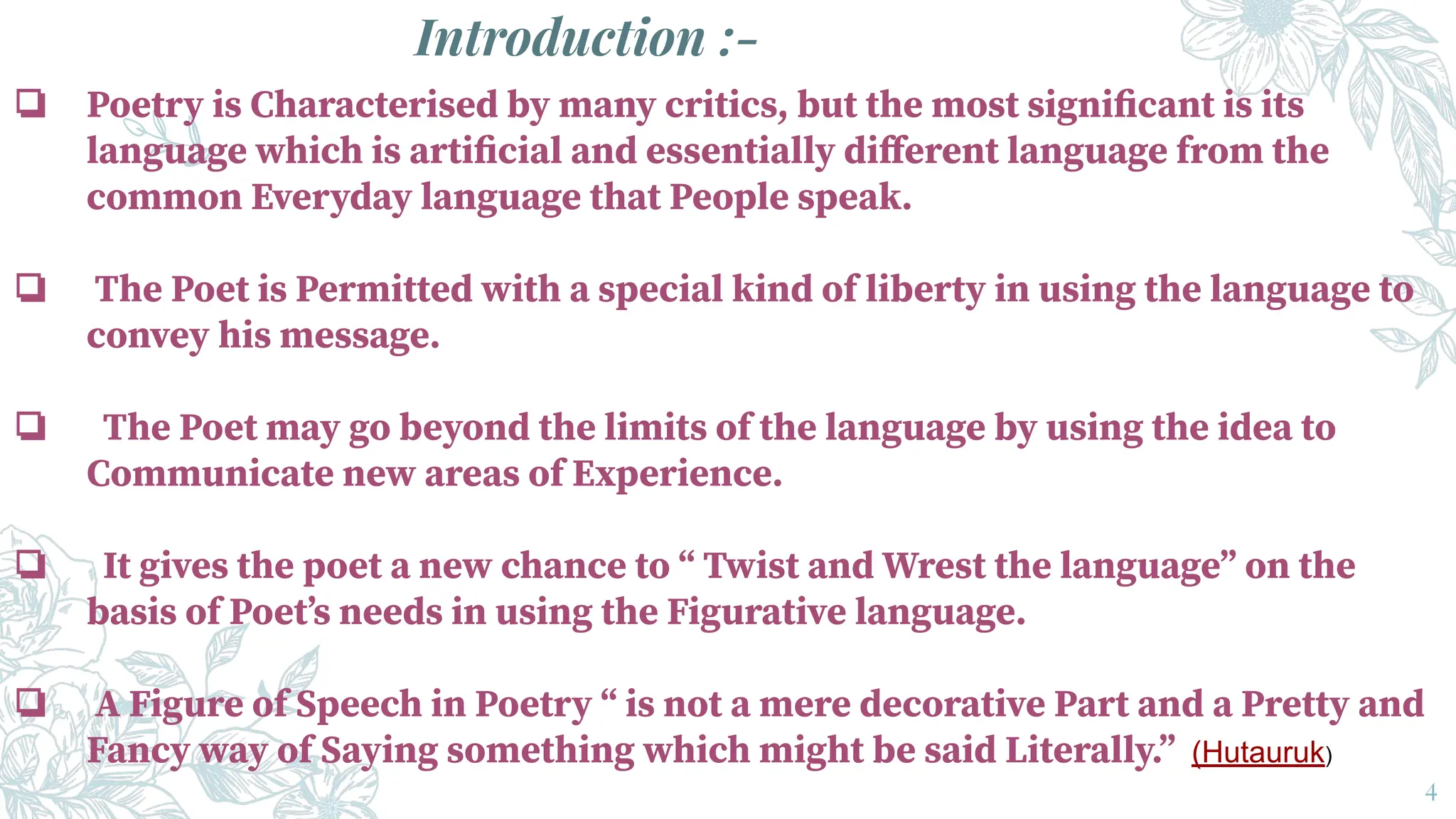 Use of Figurative Language in Robert Frost's Poem :- 'The Road Not ...