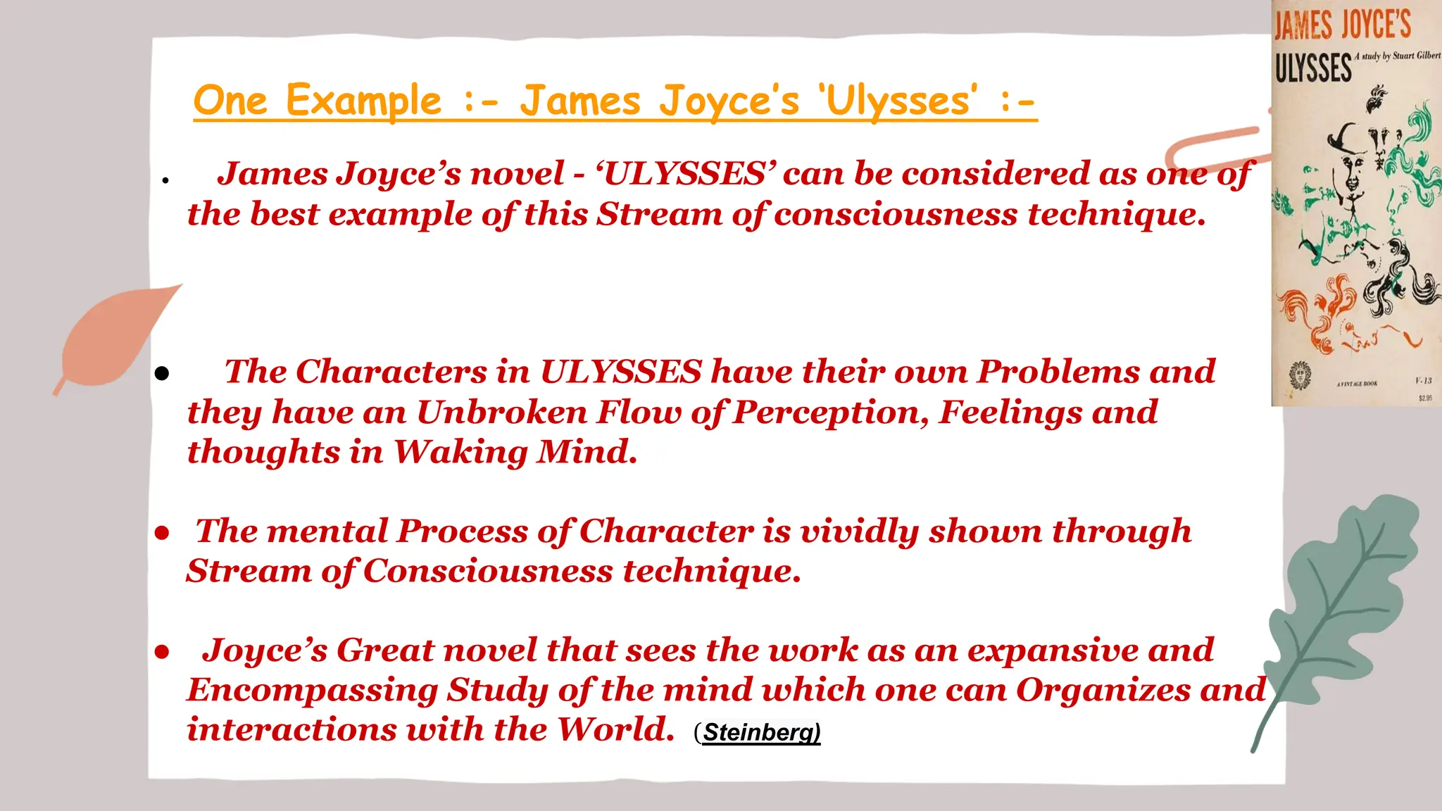 Stream of Consciousness :- An Exploration of a Literary Technique | PPTX